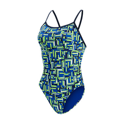 Reliance Bionic Blue and Green V-Back One Piece – Dolfin Swimwear
