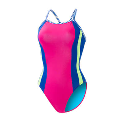 Women's Uglies Solid Colorblock V-Back One Piece Swimsuit : 7G10SLD-230 ...