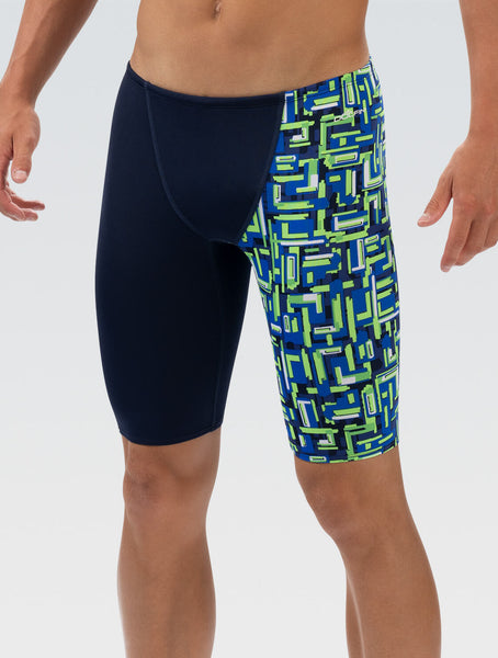Reliance Men's Bionic Blue and Green Asymmetrical Jammer – Dolfin Swimwear